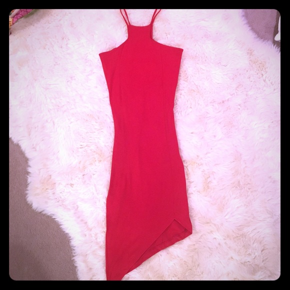 Express | Dresses | Red Fitted Dress | Poshmark